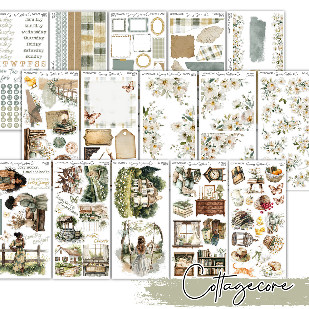 Cottagecore | Decorative Kit – Saucy Stickers Co